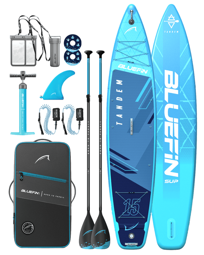 Tandem 15' Inflatable Paddle Board – Bluefin SUP